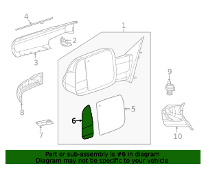 2019-2023 Ram Mirror Glass - Driver's Side (LH) 68460761AA | TascaParts.com
