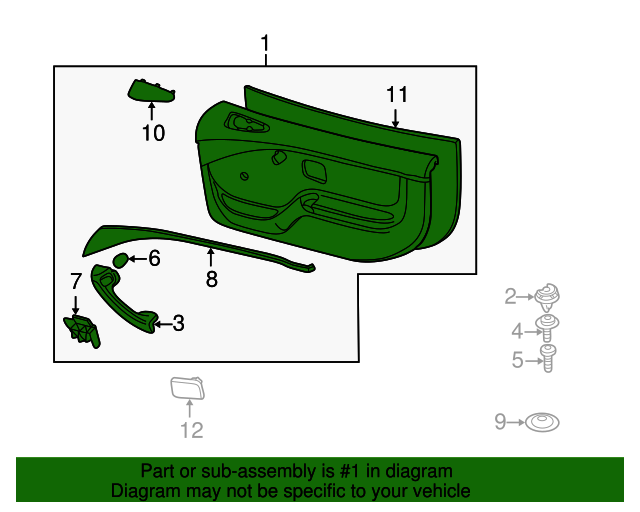 51-41-8-410-343 - Door Interior Trim Panel 2000-2002 BMW Z3 ...