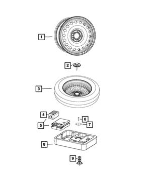 2017-2025 Jeep Compass Inflator Kit Tray 4726588AB | Mopar eStore