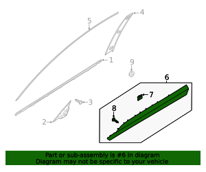 2020-2023 Hyundai Palisade Body Side Molding 87721-S8100 | OEM Parts Online