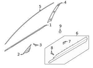 2006-2024 Hyundai Body Side Molding Nut 86355-3E000 | Hyundai OEM Parts ...