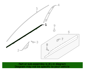 82210-S8000 - Door Belt Molding 2020-2024 Hyundai Palisade ...