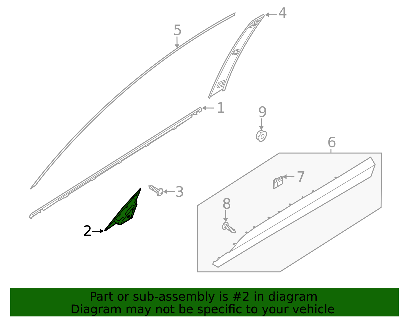Genuine Front Molding for 2020-2025 Hyundai Palisade | Part# 82270 ...