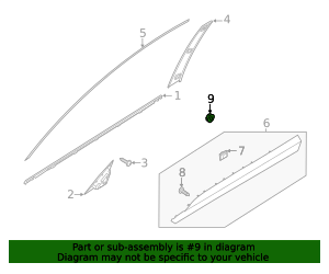 2006-2024 Hyundai Body Side Molding Nut 86355-3E000 | Hyundai OEM Parts ...