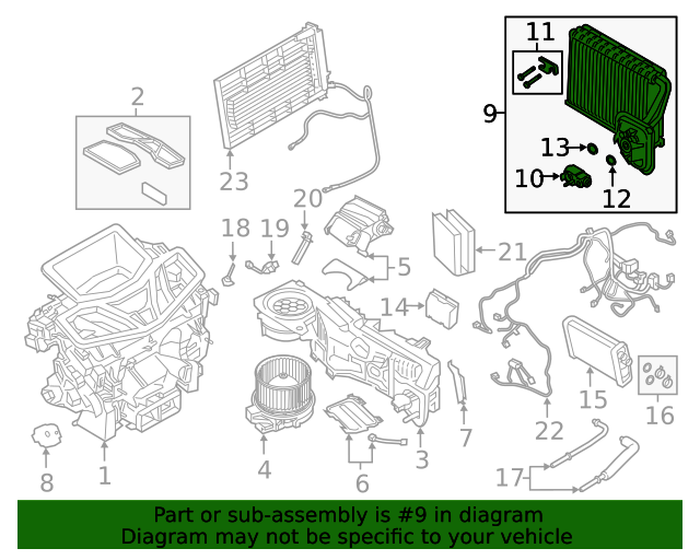 64119496918 - 2019-2020 BMW X7 Evaporator Core (64-11-9-496-918) | BMW ...