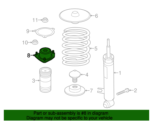 Genuine BMW 33-50-6-867-864 | Shock Mount | FREE Shipping on Most ...