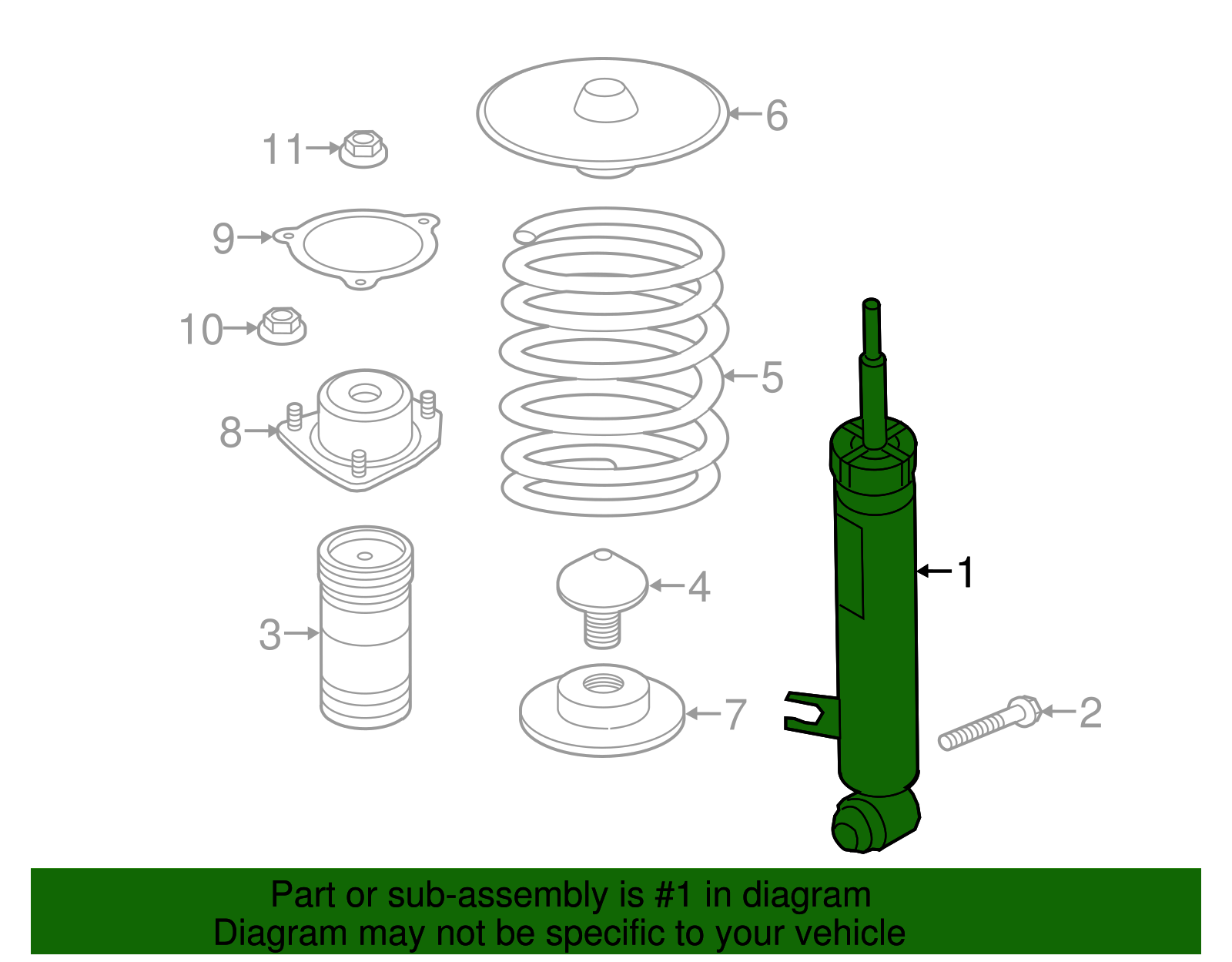 33526867866 - 2014-2019 BMW Shock Absorber (33-52-6-867-866) | BMW of ...