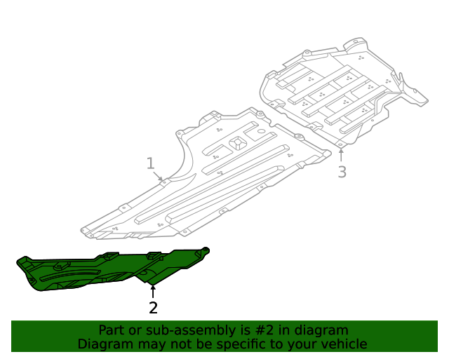 Genuine BMW 51-75-8-080-540 | Center Shield | FREE Shipping on Most ...