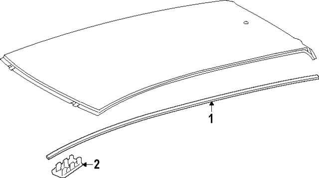 75556-12270 - Drip Molding 2023-2024 Toyota GR Corolla | Longo Toyota Parts
