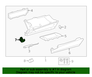 2019-2024 Lexus Glove Box Latch 55506-33070-C0 | OEM Parts Online