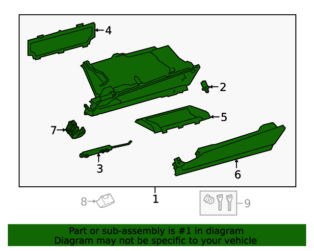 55550-06030-E1 - Glove Box Assembly 2019-2022 Lexus | AutoNationParts.com