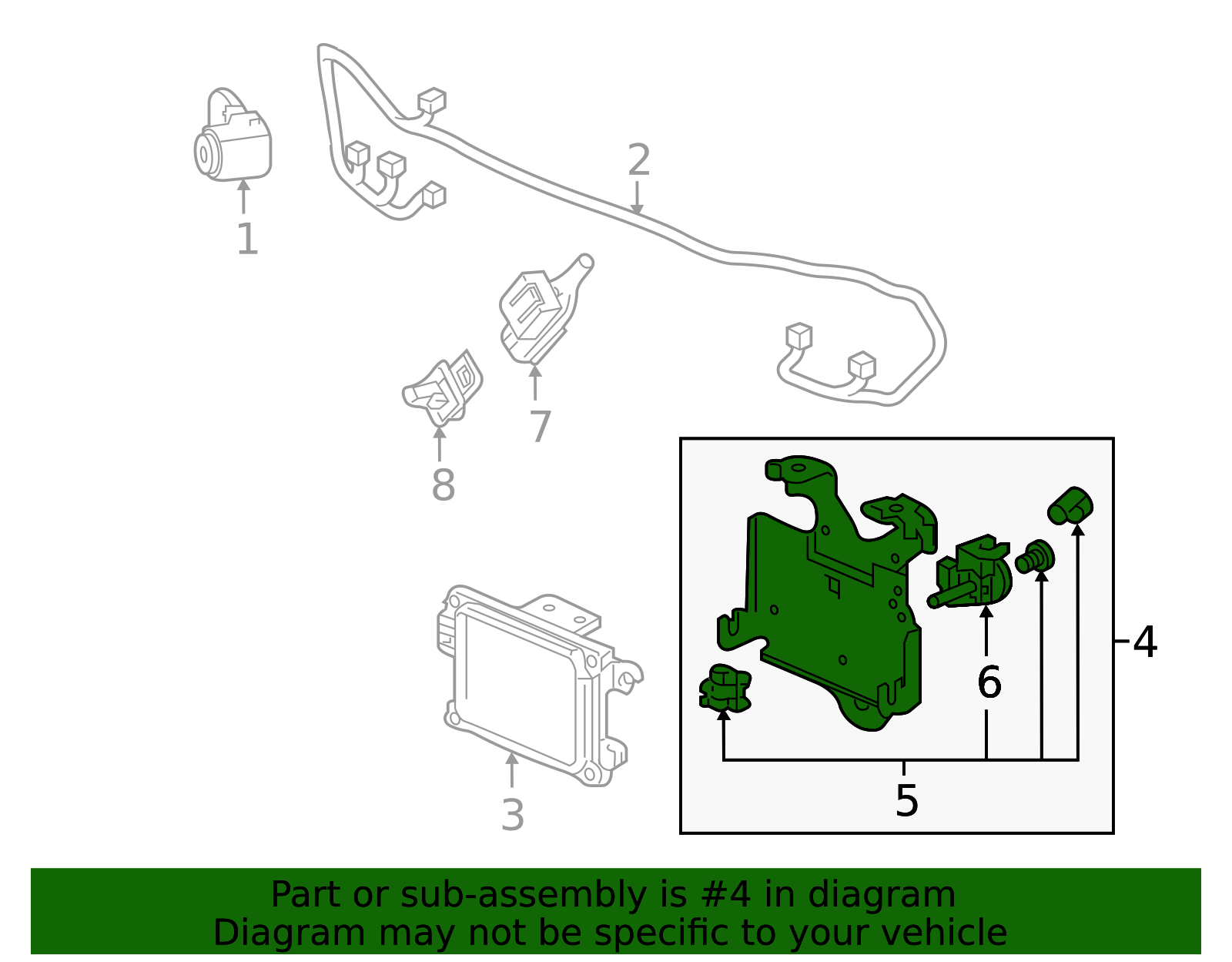 2021-2025 Honda Mount Bracket 36801-T6Z-A11 | Honda Factory Parts