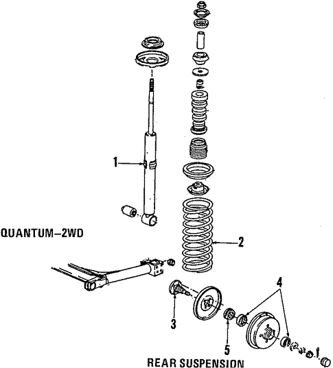 Rear Suspension for 1984 Volkswagen Quantum | OEM Parts Online