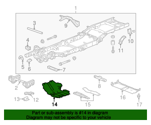 2015 GM OEM NEW 2015 GM Chevrolet GMC Sierra Front Bumper Impact Bar ...