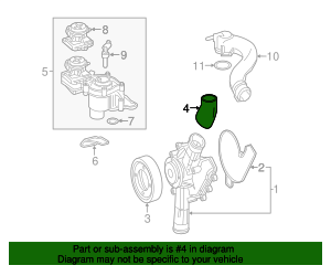 2015-2020 Mercedes-Benz Radiator Coolant Hose 222-501-80-84 ...