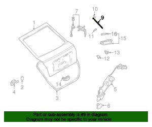 81771-2D720 - Liftgate Lift Support 2001-2006 Hyundai Elantra ...