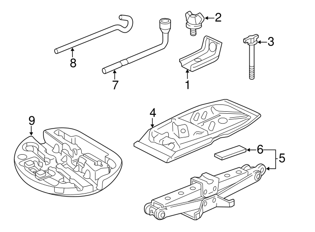 74651-SHJ-A00 - Bracket Tire Anchor - 2005-2020 Honda Odyssey | Honda ...