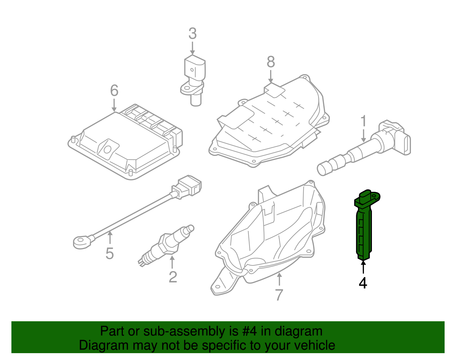 059-906-433-K - Engine Crankshaft Position Sensor 2012-2019 Audi ...