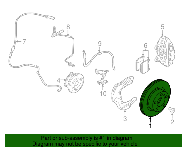 34107889666 - Disc Brake Rotor Front Right (34-10-7-889-666) | BMW of ...