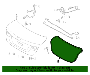 2019-2023 Kia Forte OEM NEW 2019-20 Kia Forte Hatchback Rear Trunk Lid ...