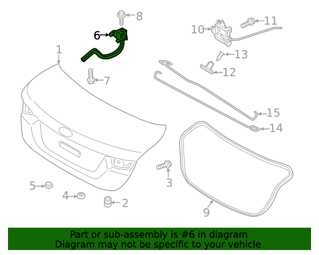 69920-M6000 - Hinge 2019-2021 Kia Forte | Kia.Parts Store