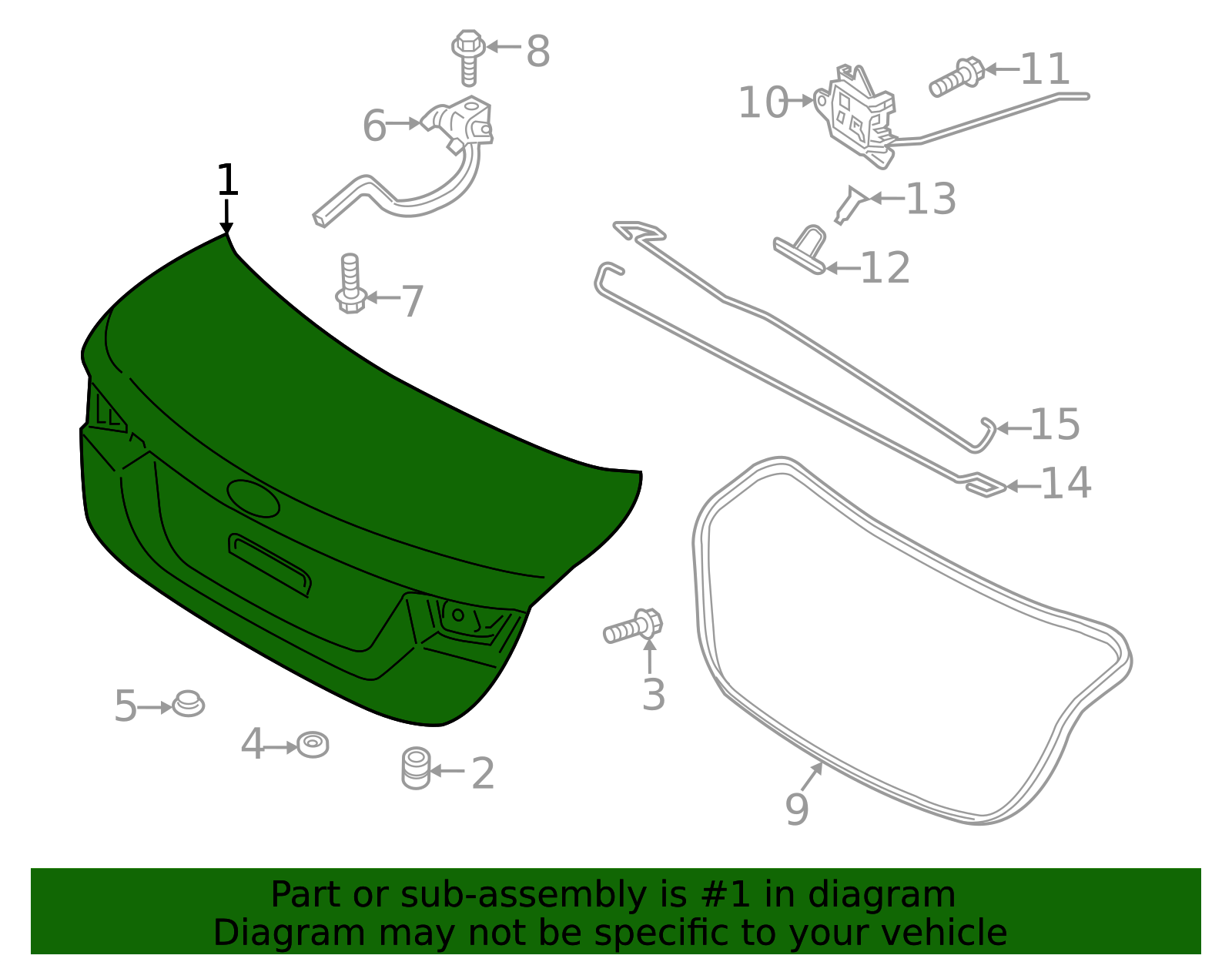 2022-2024 Kia Forte Trunk Lid 69200 M7600 | OEM Parts Online