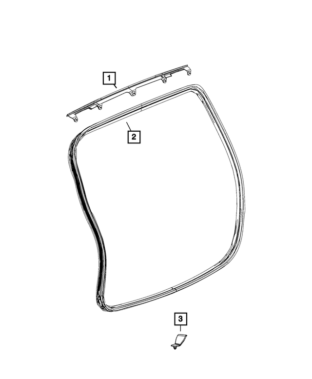 2017-2023 Jeep Compass Lift-Gate Opening Weatherstrip 68339985AA ...