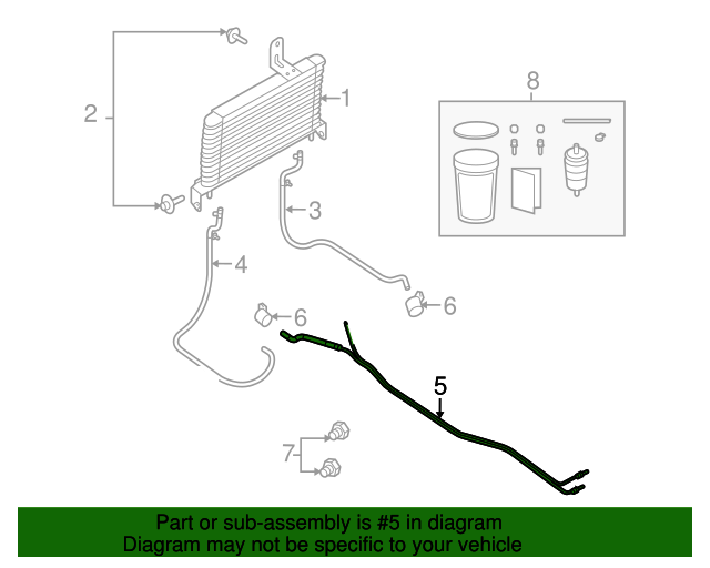 2008-2009 Ford Tube Assembly 6C2Z-7R081-D | TascaParts.com