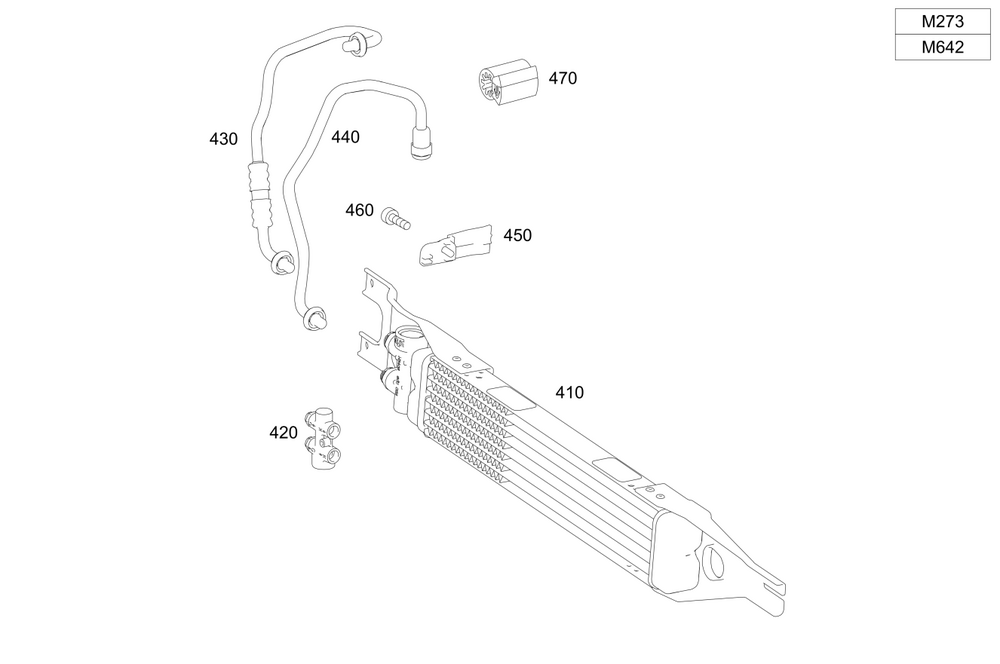 164-500-25-00 - Oil Cooler 2007-2012 Mercedes-Benz | Mercedes-Benz USA ...