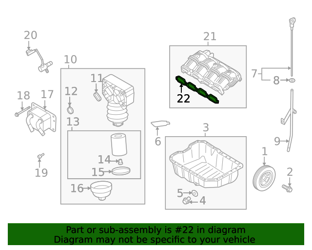 28411-2S010 - Engine Intake Manifold Gasket 2020-2023 Hyundai ...
