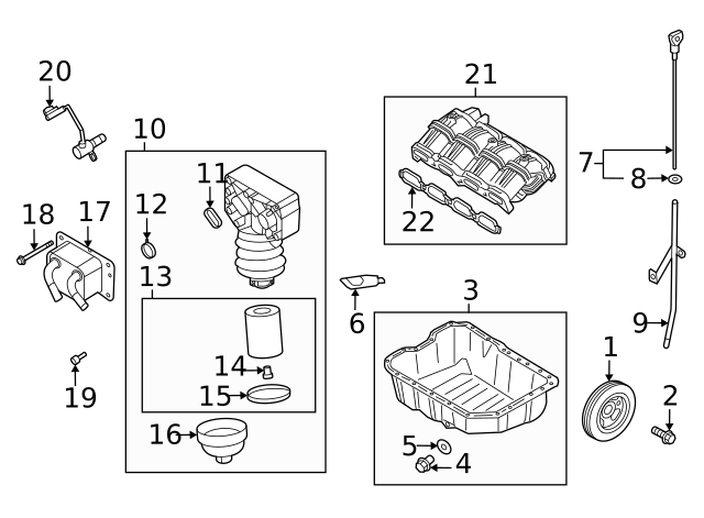 Genuine Engine Oil Filter Housing Cover for 2020-2024 Hyundai | Part ...
