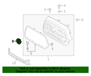 90975-A2014 - Grille Emblem (Front) - 2020-2023 Toyota | OEM Genuine ...