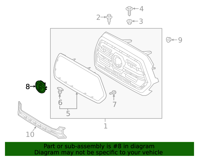 90975-A2014 - Grille Emblem (Front) - 2020-2023 Toyota | OEM Genuine ...