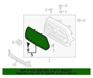 52711-04020 - Grille Surround 2016-2019 Toyota Tacoma | Bam Wholesale Parts