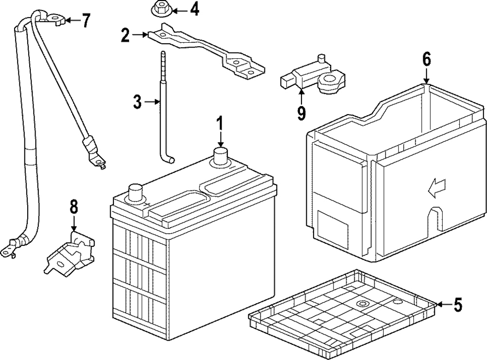 31521-3W0-A00 - 2023-2025 Honda HR-V - Battery Box | Honda Parts Cheap