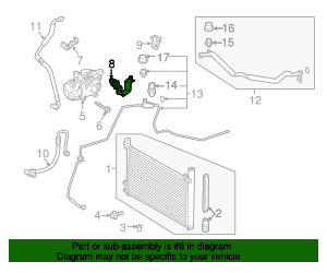 88688-1E381 - A/C Refrigerant Line Bracket - 2010-2017 Toyota | Sparks ...