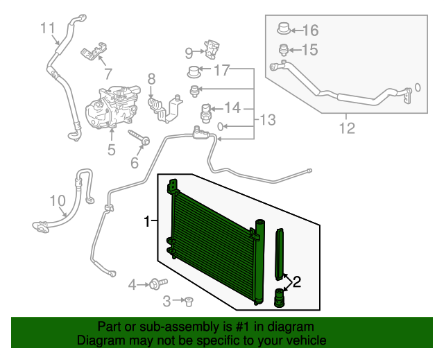 2010-2015 Toyota Condenser 88460-AZ012 | OEM Parts Online