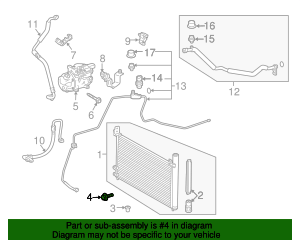 2010-2017 Toyota A/C Condenser Mount Bolt 90105-06346 | Toyota Parts Center