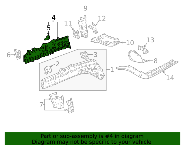 2019-2021 Cadillac XT4 Outer Rail 84233950 | GMPartsDirect.com