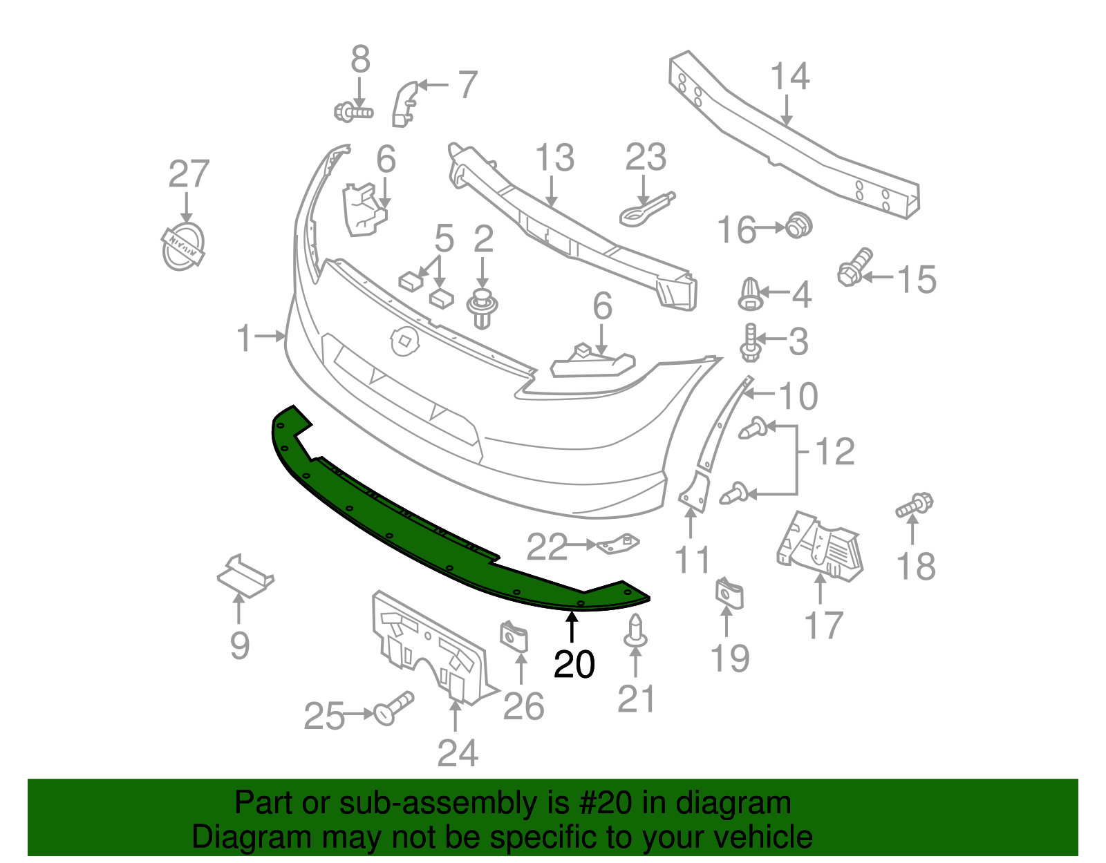 2010-2014 Nissan 370Z Lower Cover F2026-1A47A | Parts for Nissans