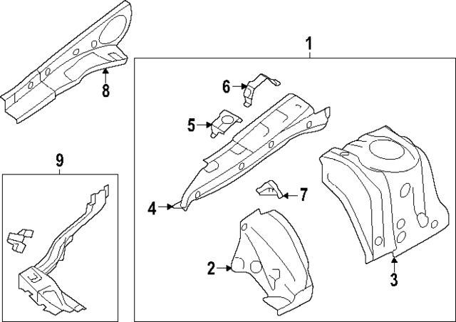 2024 Subaru Apron Assembly 51609FN00A9P | Subaru Parts Store