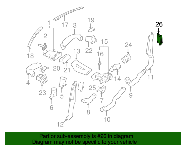251-830-00-54-64-8K67 - Air Vent Mercedes-Benz USA Parts