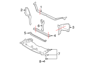 2002-2007 Subaru Impreza Lower Tie Bar 51231FE001 | Subaru Parts For You
