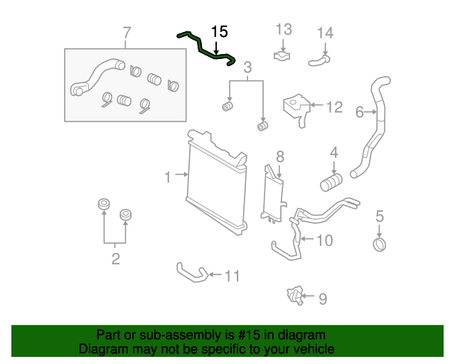 2008-2009 Ford Overflow Hose 8C3Z-9Y439-C | OEM Parts Online
