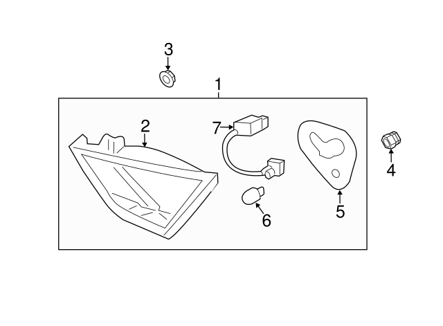 Genuine OEM Backup Lamp Assembly Part# 92403-3Q100 Fits 2013-2014 ...