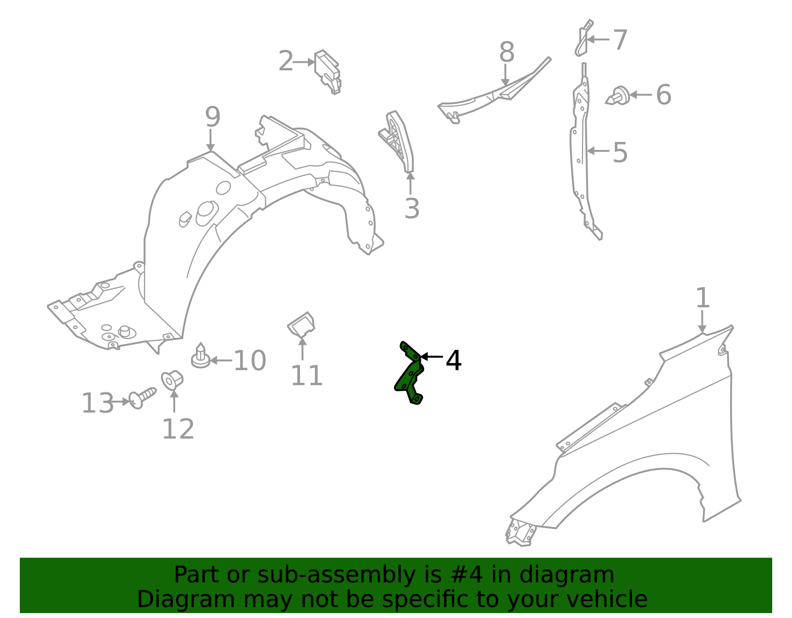 F3161-6LTMA - Bracket Front - 2020-2025 Nissan Sentra | Nissan OEM ...