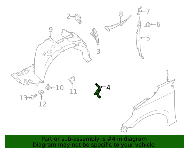 2020-2021 Nissan Sentra Front Bracket F3160-6LBMA | OEM Parts Online