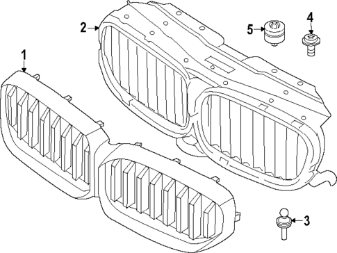 Grille & Components for 2021 BMW 540i xDrive | BMW Parts Express