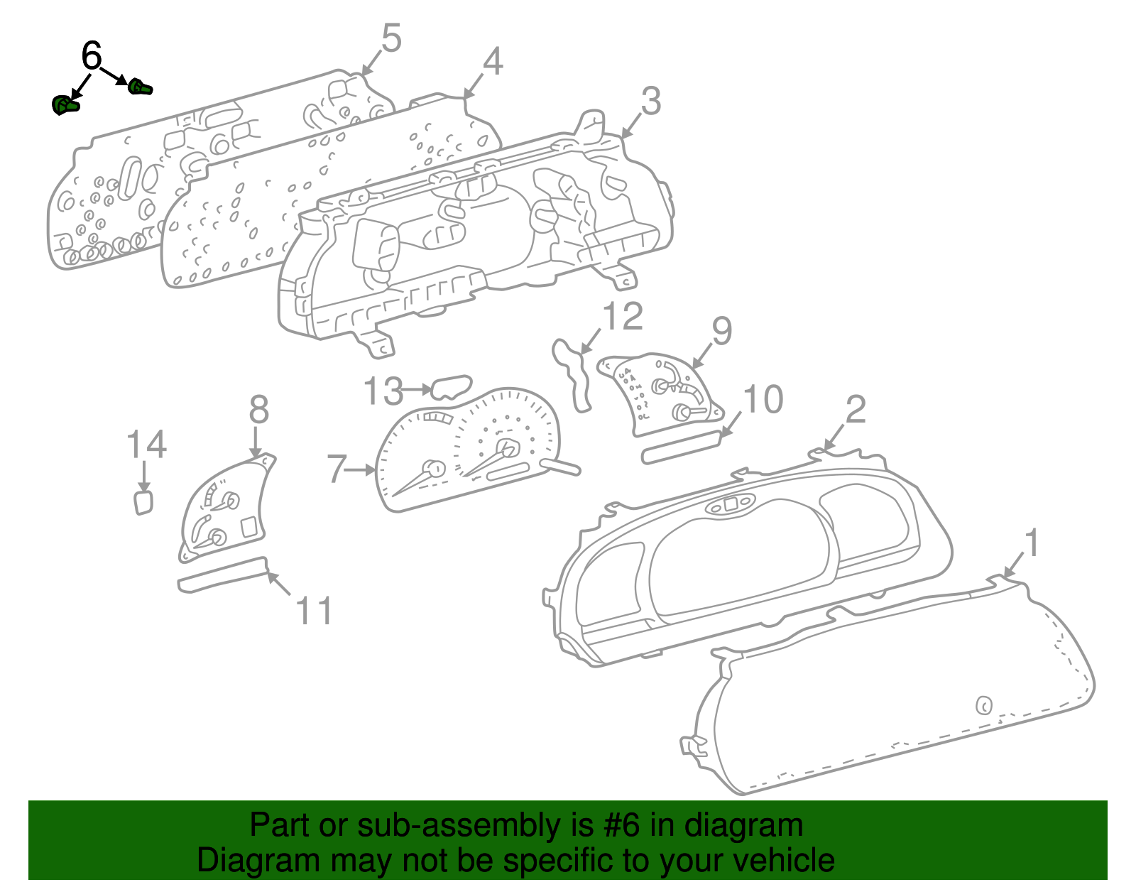 2002-2004 Toyota Sequoia Instrument Panel Light Bulb 83120-04090 ...