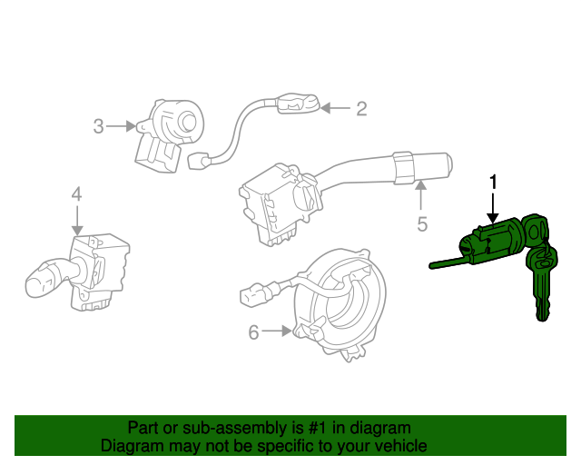 69057-02140 - Ignition Lock Cylinder 2005-2008 Toyota | Ourisman Toyota ...